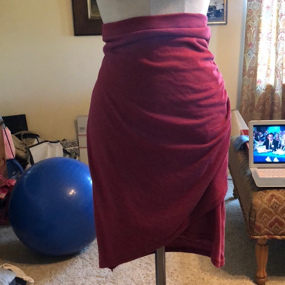 Leith | Skirts | Wine Colored Body Con Skirt | Poshmark